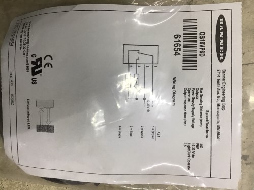 BANNER QS18VP6D ราคา 2200 บาท