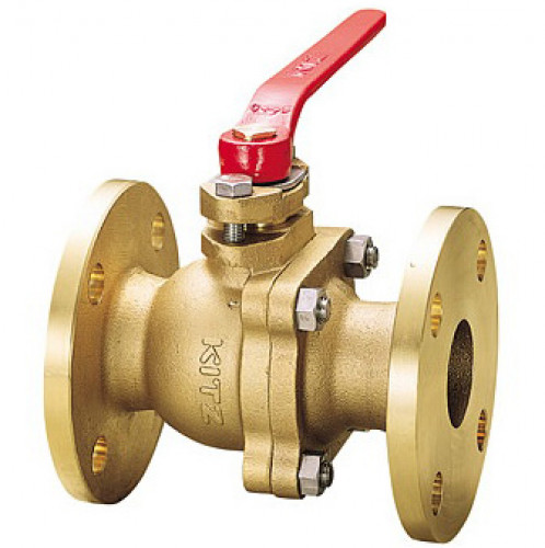 KITZ Bronze Ball Valve W.O.G. 10k Psi. Flange End to B2240 Size 1-1/2 ...