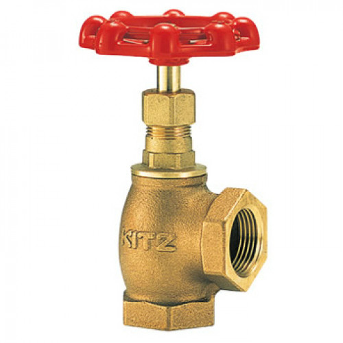 KITZ Bronze Angle Valve W.O.G. 150 Psi. Thread End BS21 Size 1-1/4 Inch ...