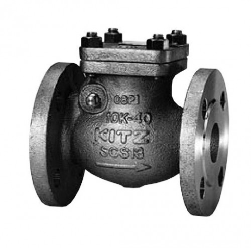 KITZ Stainless Steel Swing Check Valve SCS14A 10K Psi. Flanged 1-1/2 ...