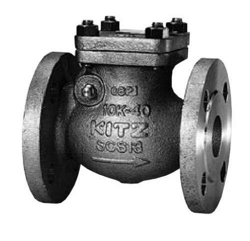 KITZ Stainless Steel Swing Check Valve CF8M 150 Psi. Flanged 1-1/2 Inch ...