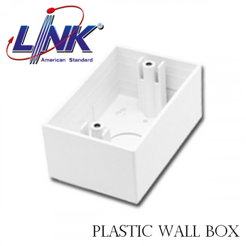 LINK Plastic WALL BOX (BOX ติดผนัง) 2 X 4” (ลึก 47 mm) White Model. US-2016