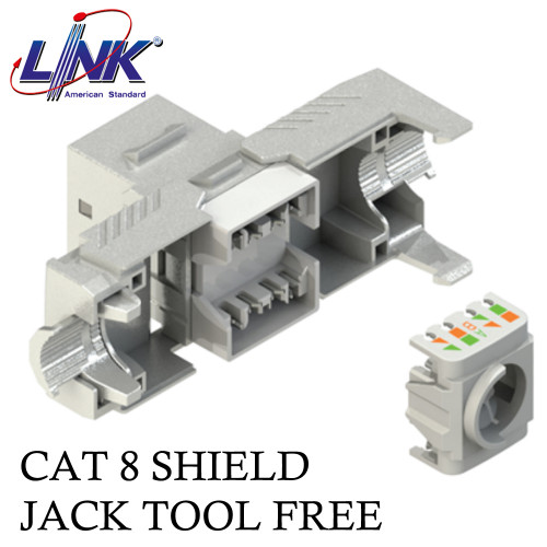LINK CAT 8 SHIELD JACK TOOL FREE Model. US-1044TF