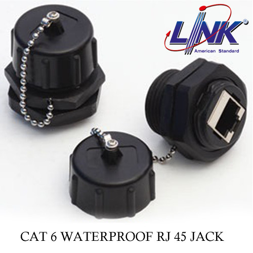 LINK CAT 6 WATERPROOF RJ 45 JACK (ตัวเมียกันฝุ่นและกันน้ำ) Model. US-7006