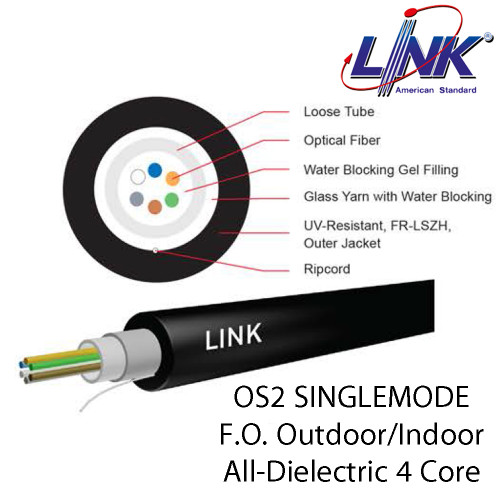 LINK OS2 SINGLEMODE F.O. Outdoor/Indoor, All-Dielectric 4 Core Model ...