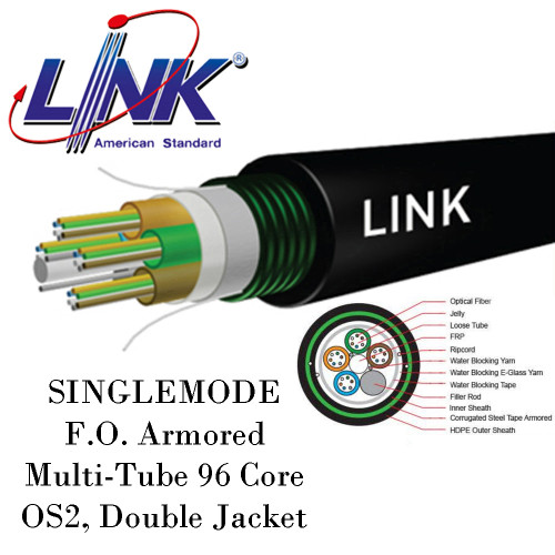 LINK SINGLE TUBE F.O. CTV Drop Wire, Stranded, Armored 4 Core, OS2 ...