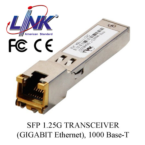LINK SFP 1.25G TRANSCEIVER (GIGABIT Ethernet), 1000 Base-T Model. UT ...
