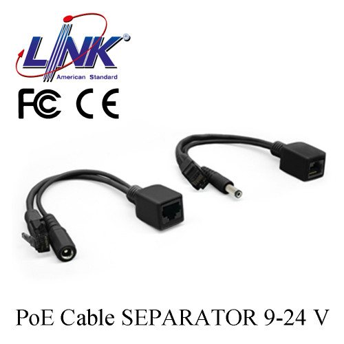 LINK PoE Cable SEPARATOR 9-24 V (Data+Power Plug & Jack 2.1 mm ...