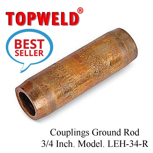 TOPWELD Couplings Ground Rod 3/4 Inch. Model. LEH-34-R