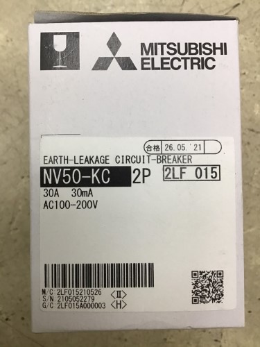 MITSUBISHI NV50-KC 2P 30A 100-200V 30MA W ราคา 1900 บาท