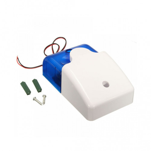 Mini Siren With Half Strobe Housing - ฺBlue