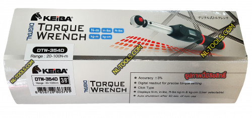 ประแจปอนด์,ประแจปอนด์ ดิจิตอล KEIBA DTW-354D 3/8 นิ้ว หรือ 3 หุน 20-100 N-m (N,KW) (เครื่องมือช่าง)
