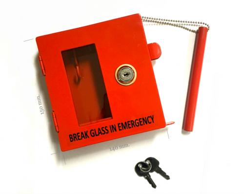Emergency Key Box W140xH150xD45mm. / ตู้เก็บกุญแจพร้อมค้อนทุบกระจก