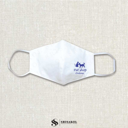 หน้ากากอนามัย ผ้าคอมทวิว ทรง 3D รหัส A2148-4MC