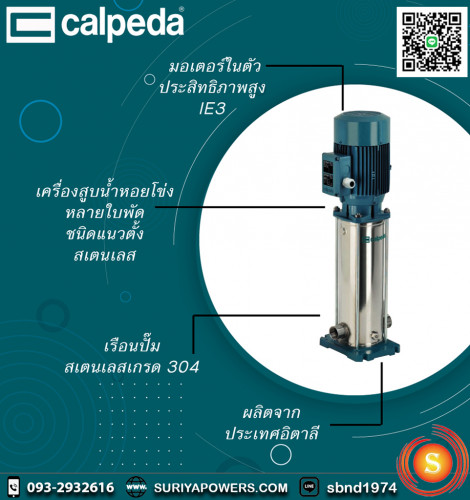 Calpeda Multi-Stage In-Line Pump MXV 50-1616