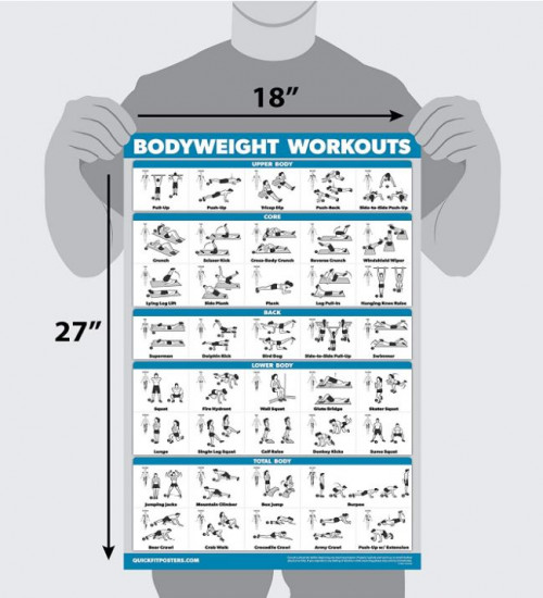 QuickFit : QKFBDW2P* โปสเตอร์ QuickFit Bodyweight Workout Exercise ...