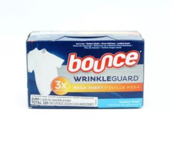 Bounce : BOU0009* แผ่นปรับผ้านุ่ม Bounce WrinkleGuard Mega Dryer Sheets ...