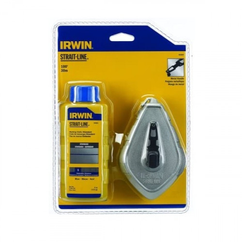 IRWIN : IRW1932880* เชือกดีดชอล์ค STRAIT-LINE Chalk Line, Blue, 100 ft.