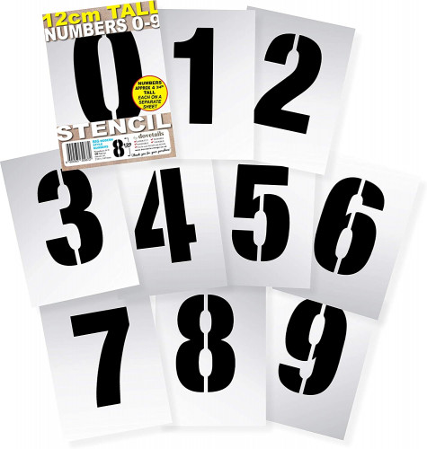 Dovetails : DVT309372* บล็อกตัวเลข Vintage Large Number Stencils - 4.75 ...